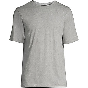 Lands' End Mens Short Sleeve Supima Tee Light Gray Heather Regular XX-Large