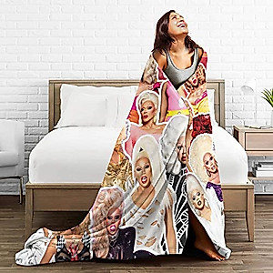 Blanket RuPaul Drag Race Soft and Comfortable Warm Fleece Blanket for Sofa,Office Bed car Camp Couch Cozy Plush Throw Blankets Beach Blankets
