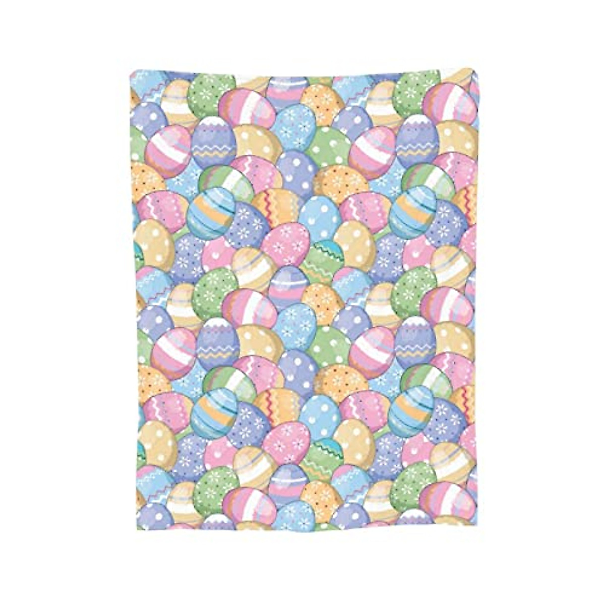 Easter Eggs Fleece Blanket Throw Blanket, Ultra-Soft Cozy Micro Fleece Blanket for Sofa, Couch, Bed, Camping, Travel, & Car Use-All Seasons Suitable 50"X40"
