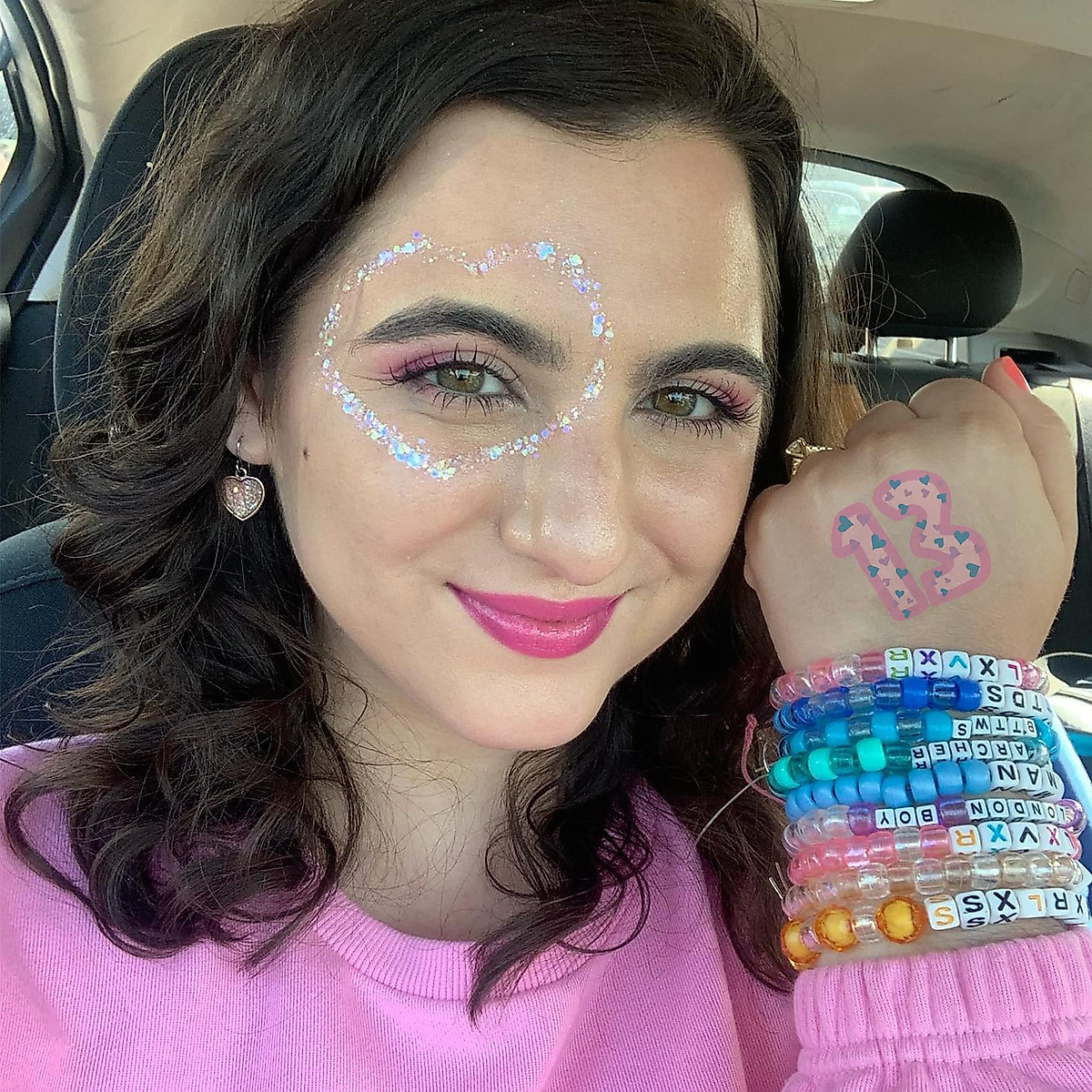 Tuoshei 30 Pcs Eras Tour Merch,13 Temporary Tattoo,13 Tattoo, Hand Tattoo, Eras Tour Accessories, Concert Accessories for Swifties Gifts