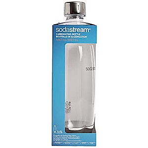 SodaStream 1L Slim Metal Carbonating Bottle, Single