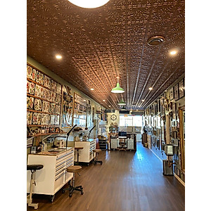 # 205 - Copper 2ft x 2ft PVC Faux Tin Decorative Ceiling Tile Panels Glue Up