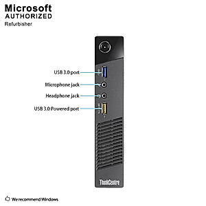 Mini Lenovo ThinkCentre M73 Tiny Desktop PC Computer (Intel Celeron G1820T 2.40 GHz/4GB RAM/128GB SSD/WiFi & Bluetooth/HDMI Adapter/Windows 10 pro 64 bit) (Renewed)