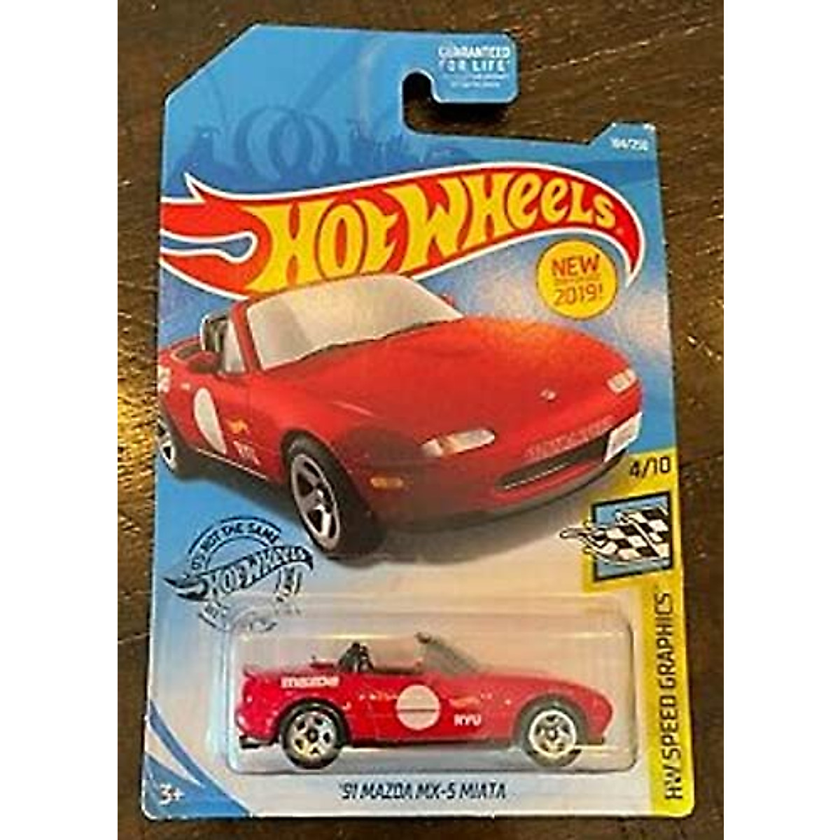Hot Wheels 2019 Hw Speed Graphics '91 Mazda MX-5 Miata, 184/250 Red