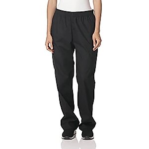 Dickies Women's Signature Elastic Waist Scrubs Pant, Black, Medium