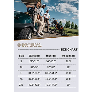 G Gradual Men's Golf Joggers Pants with Zipper Pockets Stretch Sweatpants Slim Fit Track Pants Joggers for Men Work Running (Slate Blue, XXL)