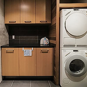 Stainless Steel Over The Door Towel Rack-Towel Holder Hang on Cabinet or Door for Kitchen, Bathroom, Laundry，Office -Holds Hanging Towels, Hand Towels,Dish Towel- 2 Pack (Silver)