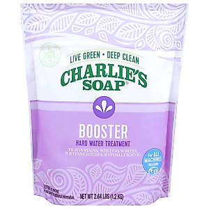 Charlie's Soap Booster & Hard Water Treatment (2.64 Lbs, 2 Pack) Natural Powdered Water Softener and Laundry Booster – Safe and Effective