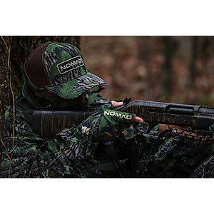 Nomad Mens Fingerless Turkey Glove | Camo Fingerless Hunting Glove, Mossy Oak Shadowleaf, Large-X-Large