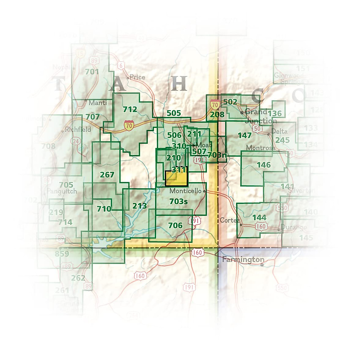 Needles District: Canyonlands National Park Map (National Geographic Trails Illustrated Map, 311)