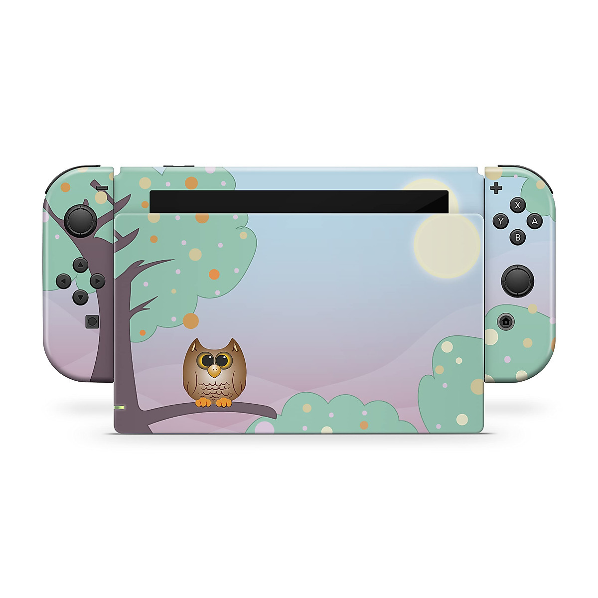 Tacky Design Kawaii Cats Skin Compatible with Nintendo Switch Skin Wrap Cover, Cute Skin for Nintendo Switch Stickers, Premium Vinyl 3M Full Wrap Decal (Green Cats)