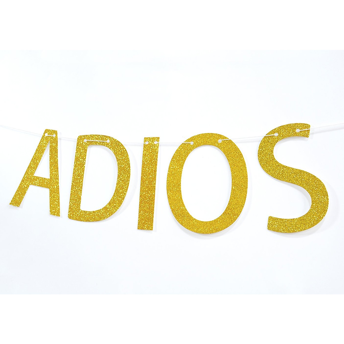 Qttier Adios Bitchachos Gold Glitter Banner for Going Away, Fiesta, Taco Party Decorations