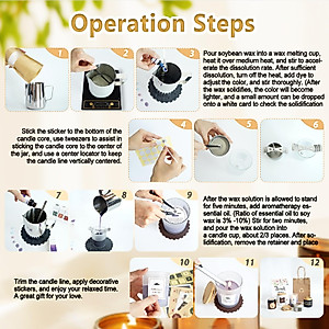 DOPXXBB Complete Candle Making Kit, DIY Candle Making Supplies for Adults, Include Soy Wax, Candle Cups & Tins Candle Wicks & Light Aroma Type Scents, Liquid Dyes & More