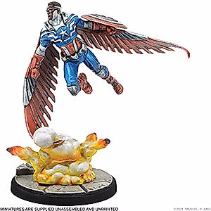 Marvel Crisis Protocol Captain America and War Machine CHARACTER PACK | Miniatures Battle Game | Strategy Game for Adults | Ages 14+ | 2 Players | Avg. Playtime 90 Mins | Made by Atomic Mass Games