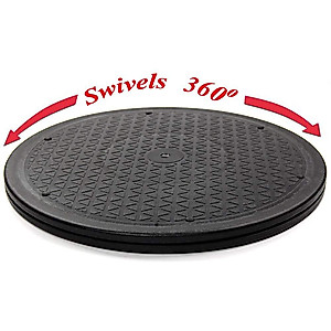 Leadleds 12" Heavy Duty Rotating Swivel Display Stand with Steel Ball Bearing for Indoor/Outdoor Use with Monitor/tv/Turntable/Lazy Susan