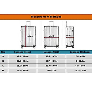 WUJIAONIAO Travel Luggage Cover Spandex Suitcase Protector Washable Baggage Covers (S (for 18-20 inch luggage), TRAVEL)