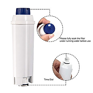 Ouxunus Coffee Machine Filters Replacement for DeLonghi Filter DLSC002, Water Filter Cartridges Activated Carbon Softener, Compatible with ECAM, ESAM, ETAM, BCO, EC. (Pack of 4)