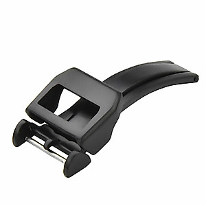 Ewatchparts 20MM DEPLOYMENT STRAP BAND BUCKLE FOLDING CLASP FOR IWC PILOT PORTUGUESE BLACK