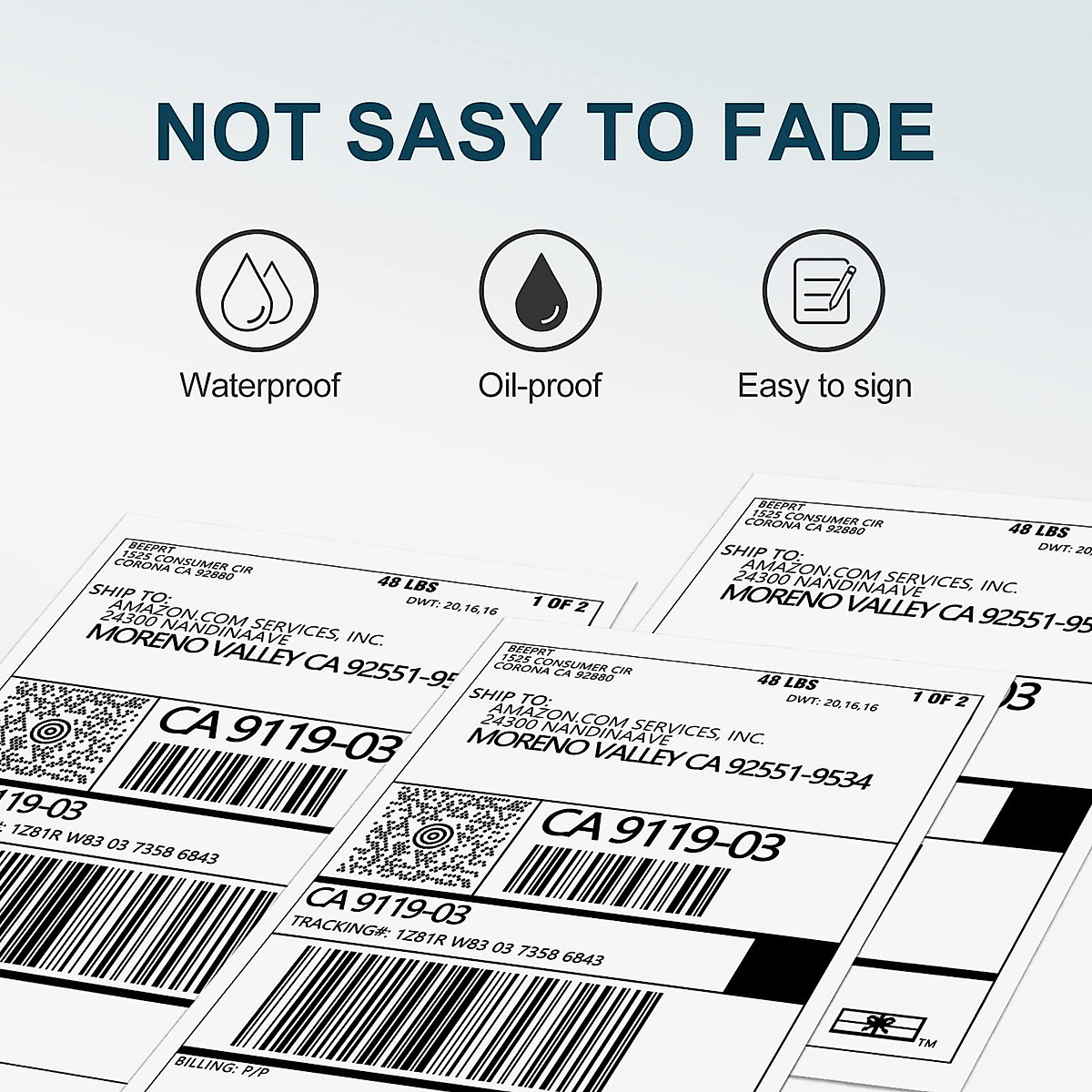 BEEPRT Direct Thermal Shipping Labels (Pack of 350 4x6 Roll Labels) Compatible with MUNBYN,JADNES, Rollo, Phomemo, IDPRT Label Printer, Commercial Grade