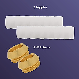 Complete Shower Repair Replacement Kit for Hot and Cold Shower Systems, 2 Hot and Cold Valves, For Remodeling Verve Handles, Easy Installation, Durable Construction, Polished Chrome