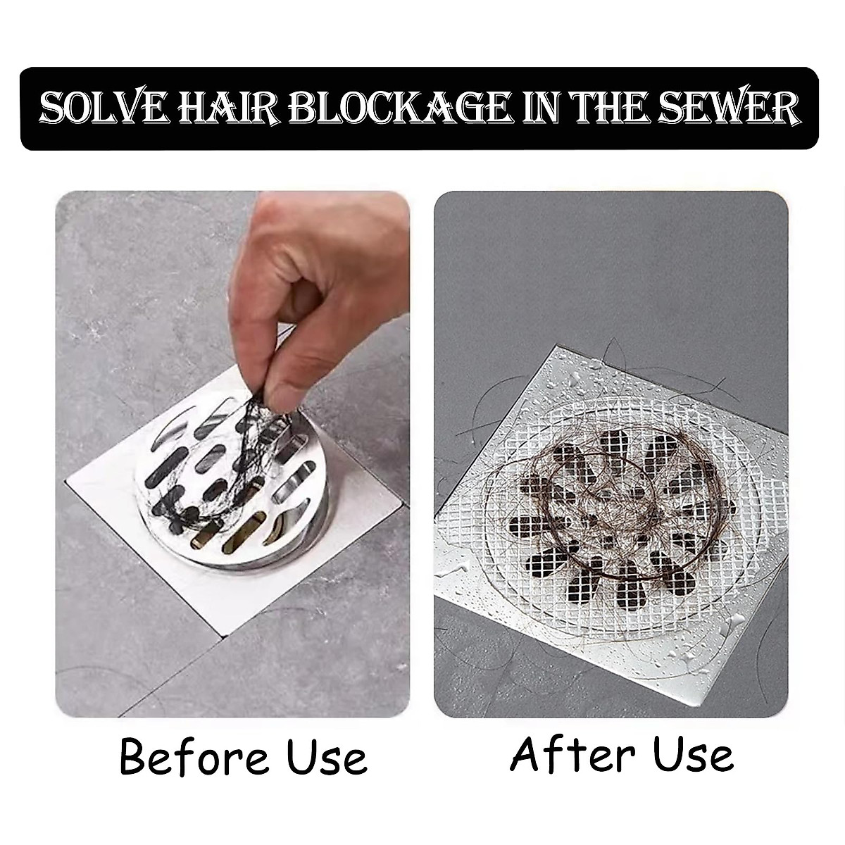 43Pack Disposable Shower Drain Hair Catcher Waterproof Mesh Stickers,Kitchen Sink Drain Strainer,Bathtub Hair Catcher for Drain,Sink Stopper,Bathtub Accessories,Bathroom Necessities (4.33"/11CM)