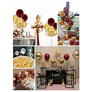 Burgundy Balloons Maroon Gold Graduation Decorations 2023/Burgundy Gold Birthday Party Decorations Women/Fall Balloons Fall Bridal Shower Decorations/Fall Party/Wedding