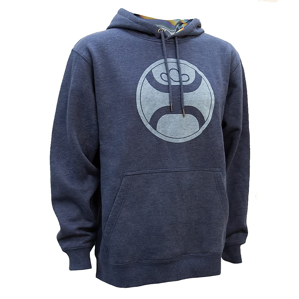 HOOEY Men’s Western Lifestyle Sweatshirt Drawstring Hoodie (Large, 2.0 Logo - Navy)