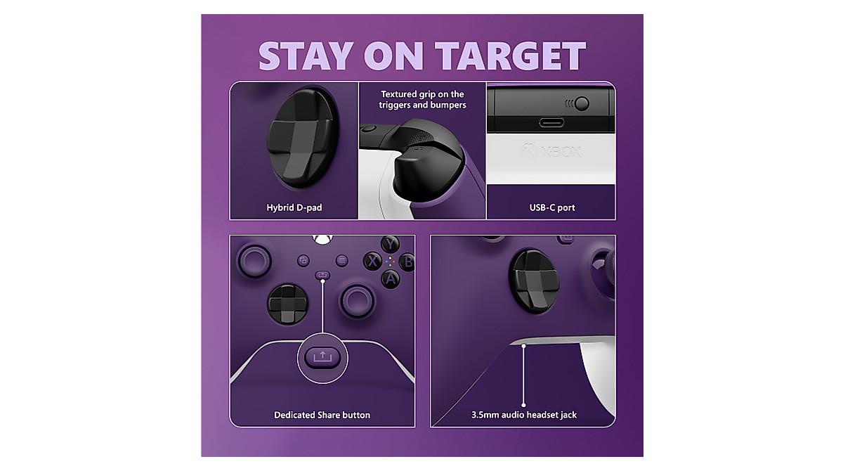 Xbox Core Wireless Controller in Astral Purple