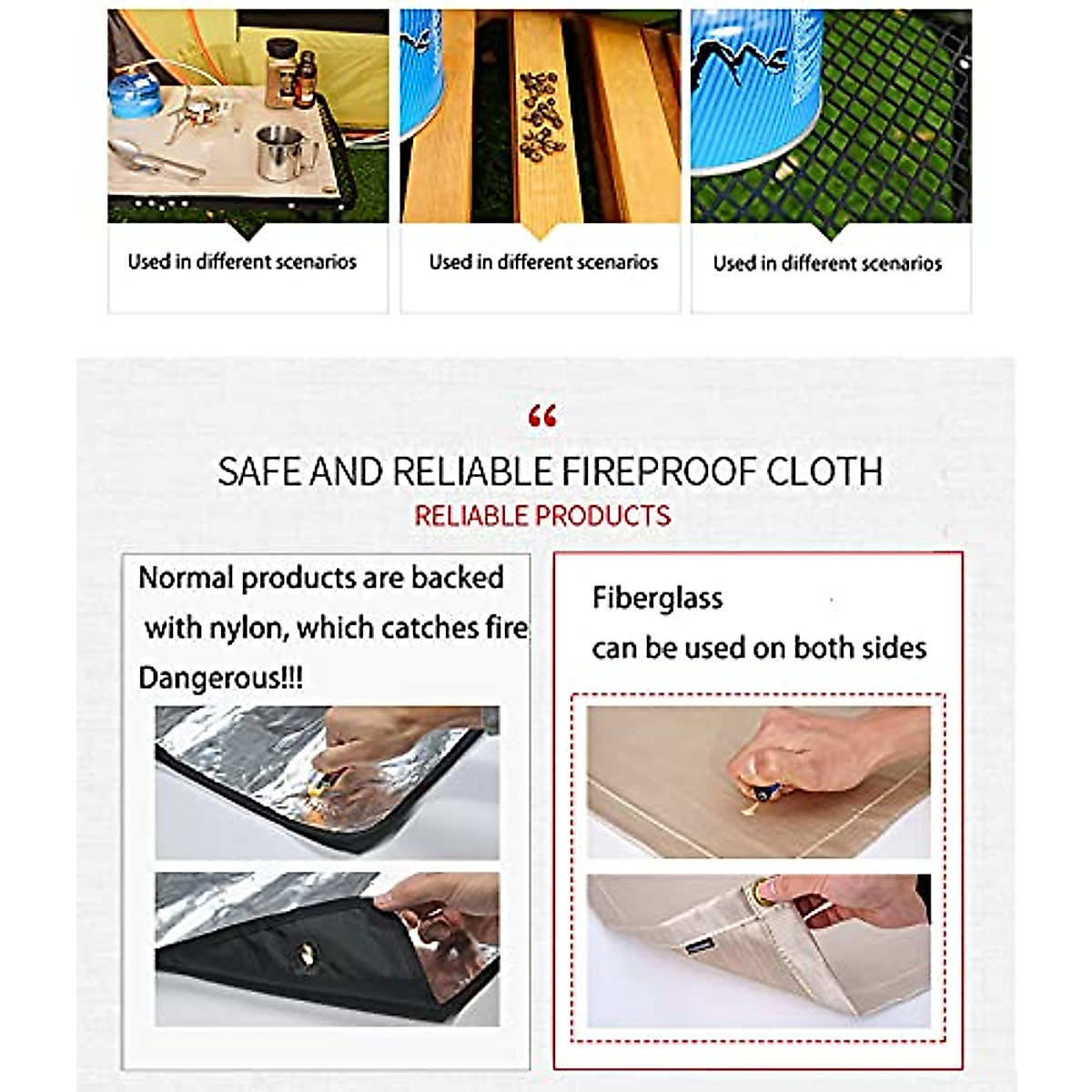 Fire Pit Mat for Deck Fireproof, Outdoor Wood Stove Hearth Pads, Camping BBQ Mat with Fire Retardant Material to Protect Your Deck Patio Lawn Campsite from Fire Burn, yellow, 40“x32”