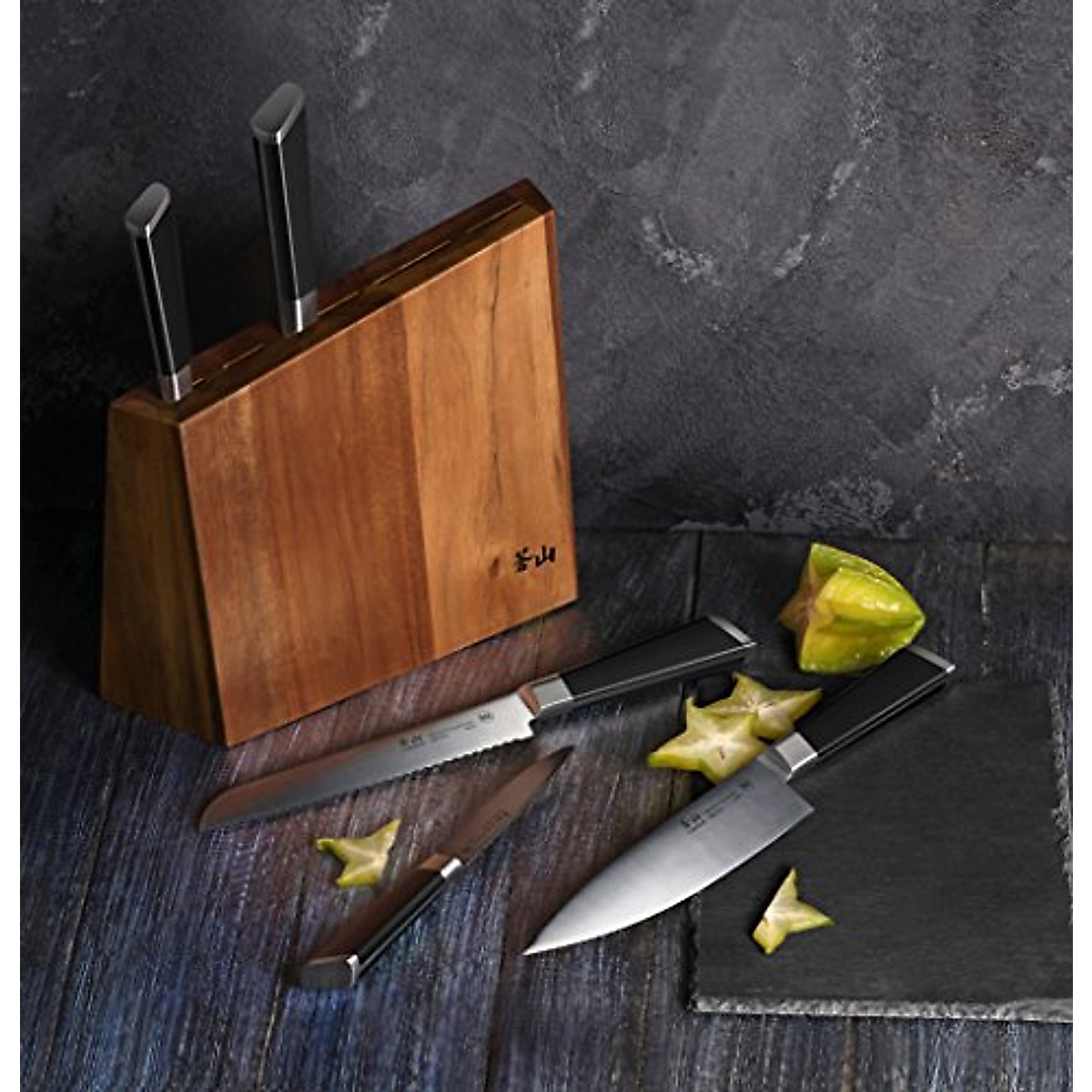 Cangshan Y2 Series Knife Set, 6-Piece German Steel Block, Silver