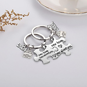 Ralukiia 2024 New Home House Warming Key Chain Going Away Gifts Basket for Friends Moving Welcome Neighbor, Housewarming Presents for New Apartment First Time Homeowners Couple