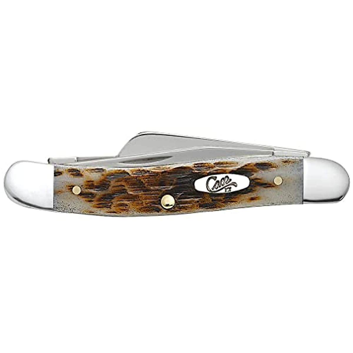 Case Medium Amber Bone SS Stockman Pocket Knife