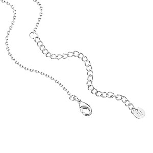 PAVOI 14K White Gold Plated Station Necklace | Simulated Diamond By The Yard Necklace | Womens CZ Chain Necklace