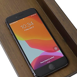 Bellaterra Home ChicCharge: Premium Rubber Rustic Wood Wireless Charging Shelf, 24 in.