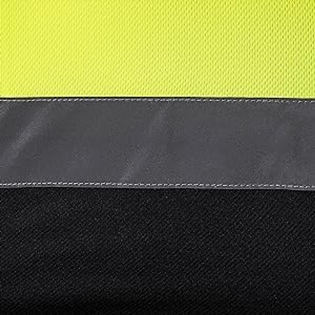 L&M Hi Vis Class 3 T Shirt Reflective Safety Lime Orange Short Long Sleeve HIGH Visibility, Black Bottom (Lime_L, Large)