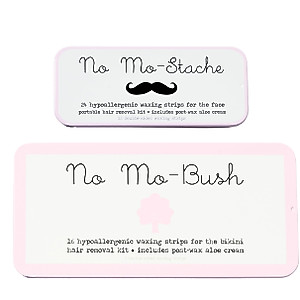 No Mo-Stache and No Mo-Bush Bikini Bundle - 2 Piece Value Set - As Seen On Shark Tank - Easy To Use Wax Strips for Face, Body Hair Removal and Bikini Area