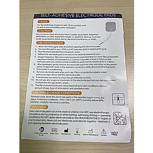 LotFancy TENS Unit Electrode Pads, 40PCS 2"x2" TENS Unit Pads for EMS Muscle Stimulator Electrotherapy, Self-Adhesive TENS Pads Replacement, Reusable and Latex-Free