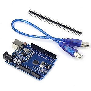 KeeYees 3 Set Microcontroller Development Board for Arduino IDE with USB Cable and 2.54mm Straight Pin Header + 3pcs 40Pin 20cm Female Male Jumper Wires
