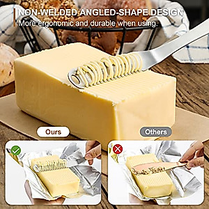 NETANY Butter Spreader Knife, 18/8 Stainless Steel Knives Curler, 3 in 1 Kitchen Gadgets, Multi-Function Butter Spreader and Grater