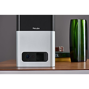 [2017 Item ] Petcube Bites Pet Camera with Treat Dispenser: HD 1080p Video Monitor, 2-Way Audio, Night Vision, Sound and Motion Alerts. For Dogs and Cats, Matte Silver (PB913NVTD)