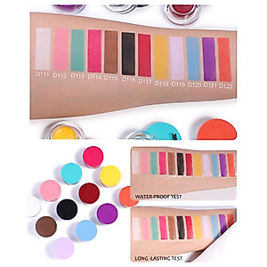 LYSdefeu Waterproof Orange Matte Gel Eyeliner & Eyebrow Pen, 12 Color Options, Creamy Texture, Long Lasting, Safe Ingredients