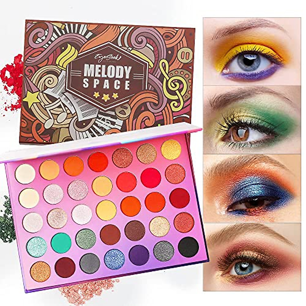 EYESEEK Bright Eye Makeup Sets, Eyeshadow Palette, High Pigmented Pallets, Matte Shimmer Eye Shadow Plattet Gift Sets Starter Kit for Halloween