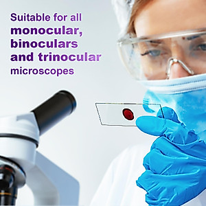 100 Pcs Microscope Slides with Specimens for Kids,Prepared Microscope Slides for Kids,Prepared Slides for Microscope,Microscope with Slides for Student Adults, Including Insect, Animal, Human Tissue