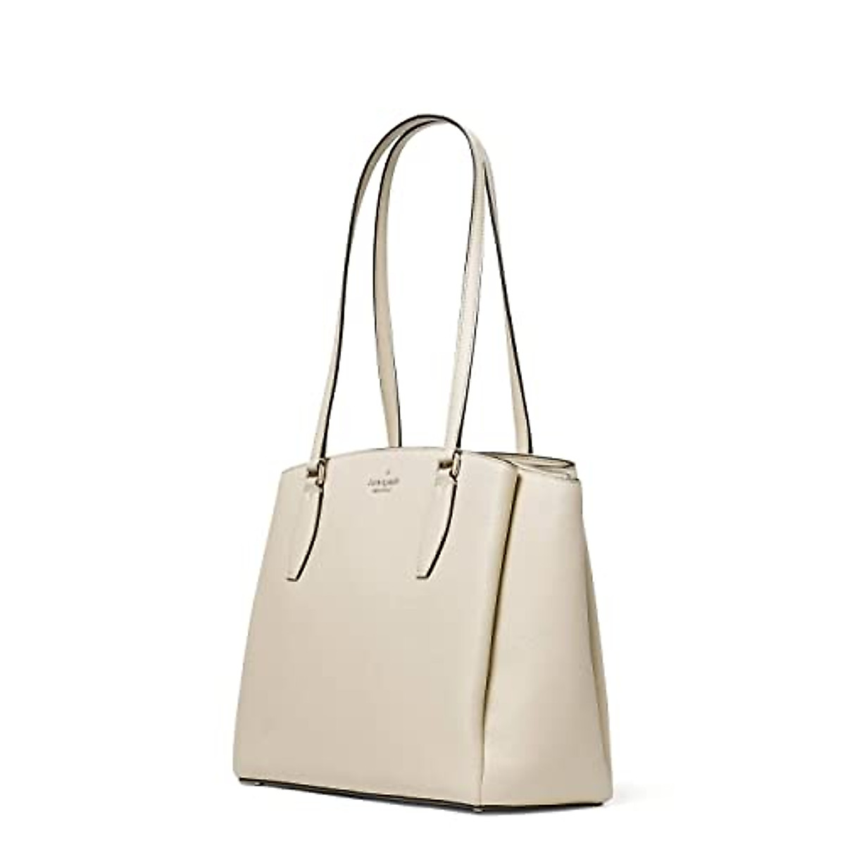 Kate Spade Monet Large Leather Triple Compartment Tote Shoulder Bag Purse Handbag (Light Sand)