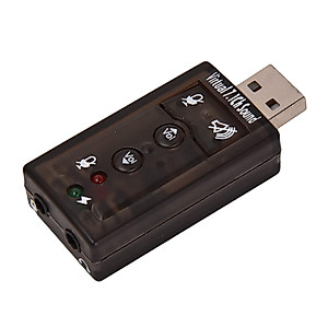 Simyoung USB 7.1 Channel USB External Sound Card Audio Adapter(Sound Card) Black