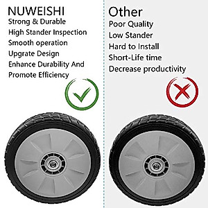 MAYITOP Lawn Mower Rear Wheels Set of 2 Replacement For Honda lawnmower 42710-VE2-M02ZE 42710-VE2-M00ZE fits model HRR2169VKA