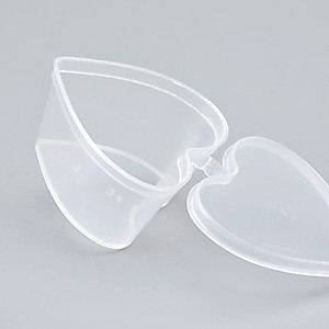 Milisten Clear Heart Box 50pcs Mini Clear Plastic Beads Storage Containers Box Heart Shape with Lids for Beads Glitter Coins Small Items and Other Craft Projects Box Heart Shape