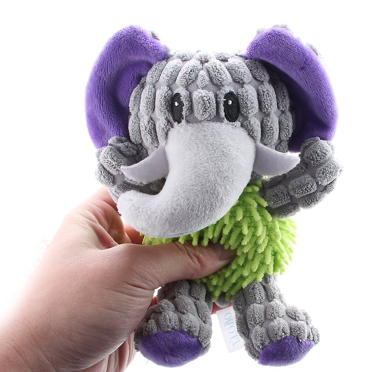 IFOYO Dog Plush Toy, Pet Dog Toy Tough Dog Squeaky Toy Cute Dog Teething Toy for Medium Small Dogs, Elephant