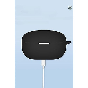 Case for Sony WF-1000XM5 2023, Silicone Case for WF-1000XM5 Case, Shock-Proof, Water-Proof, Anti-Fall Protective Cover for Sony WF 1000XM5 Earbuds Case Cover with Keychain (Black)