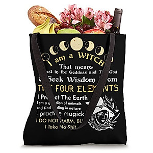 I Am A Witch Pagan Witch Affirmation Occult Wicca Witchcraft Tote Bag